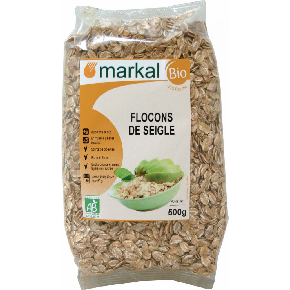 Flocons de seigle bio 500g - Course en ligne Cashbio