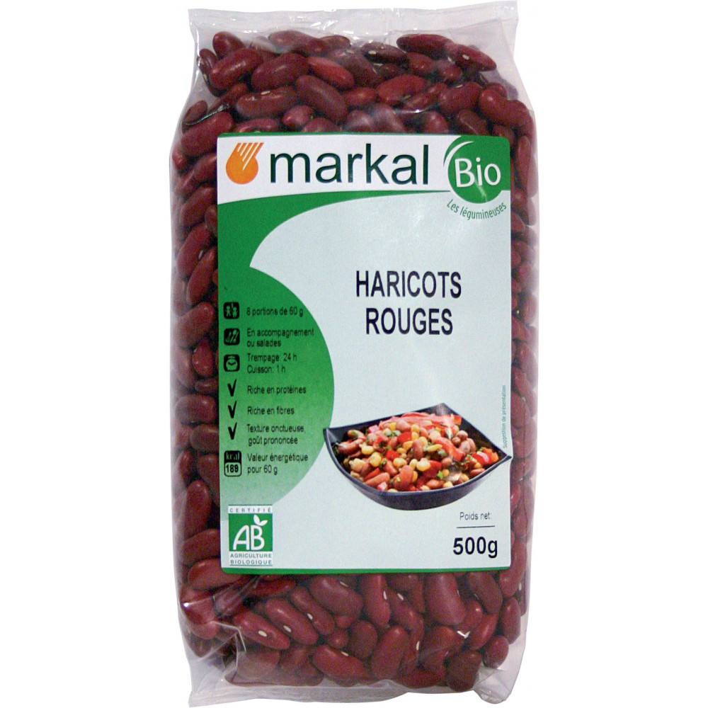 Haricots rouges bio 500g - Légumineuses - Course en ligne Cashbio