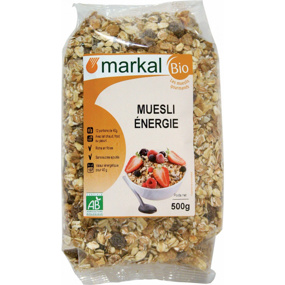 Muesli céréale bio énergie 500g - Course en ligne Cashbio