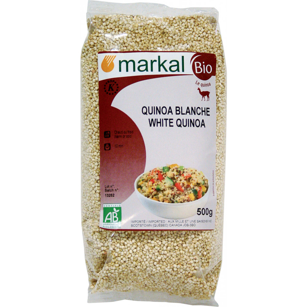 Céréale bio quinoa real blanche 500g - Course en ligne Cashbio