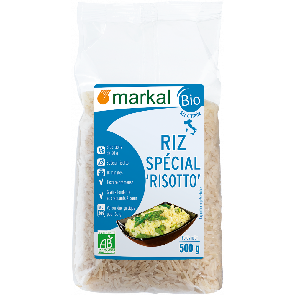 Riz bio spécial risotto 500g - Course en ligne Cashbio