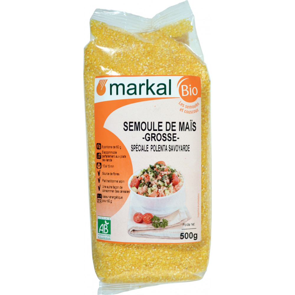 Semoule de maïs bio Savoyarde 500g - Course en ligne Cashbio