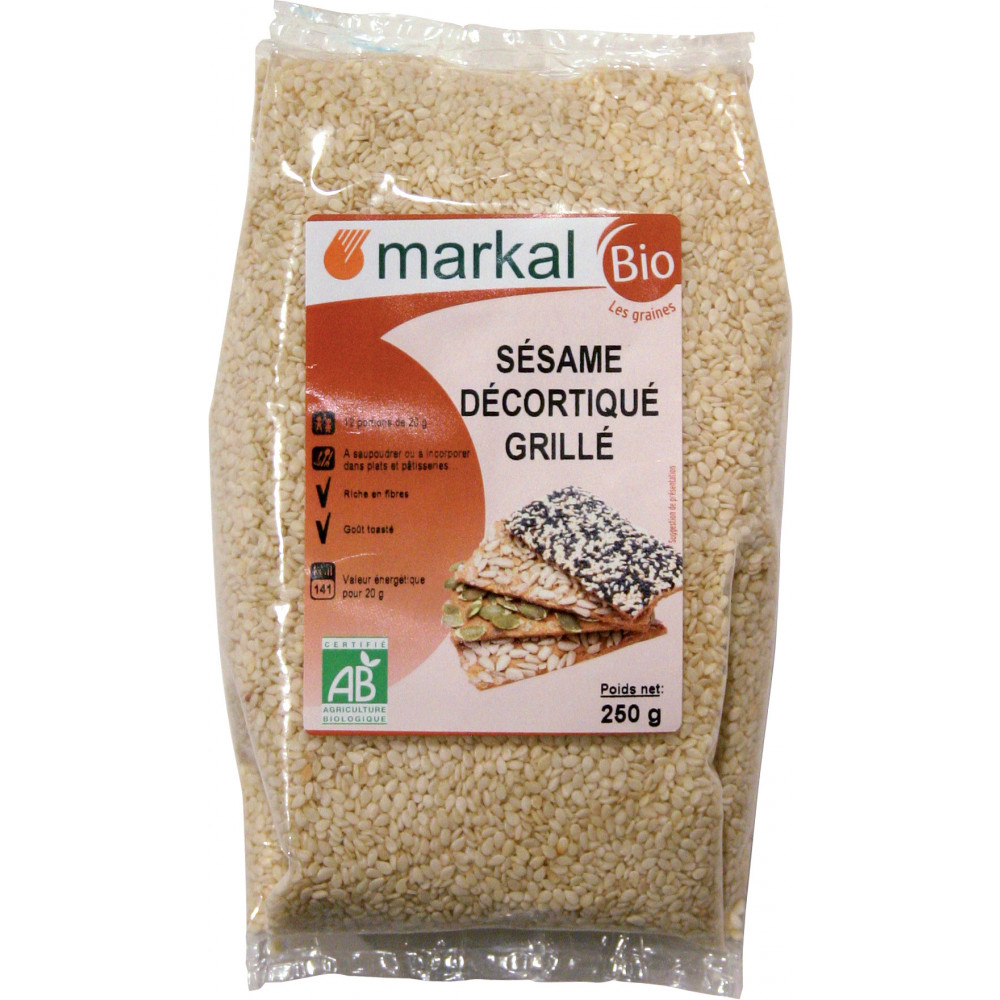 Céréale bio sésame décortiqué grillé 250g - Course en ligne Cashbio