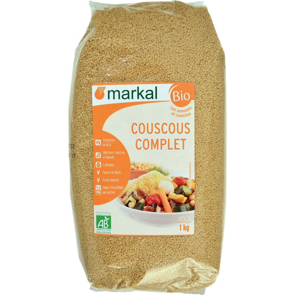 Couscous bio complet 1kg - Course en ligne Cashbio
