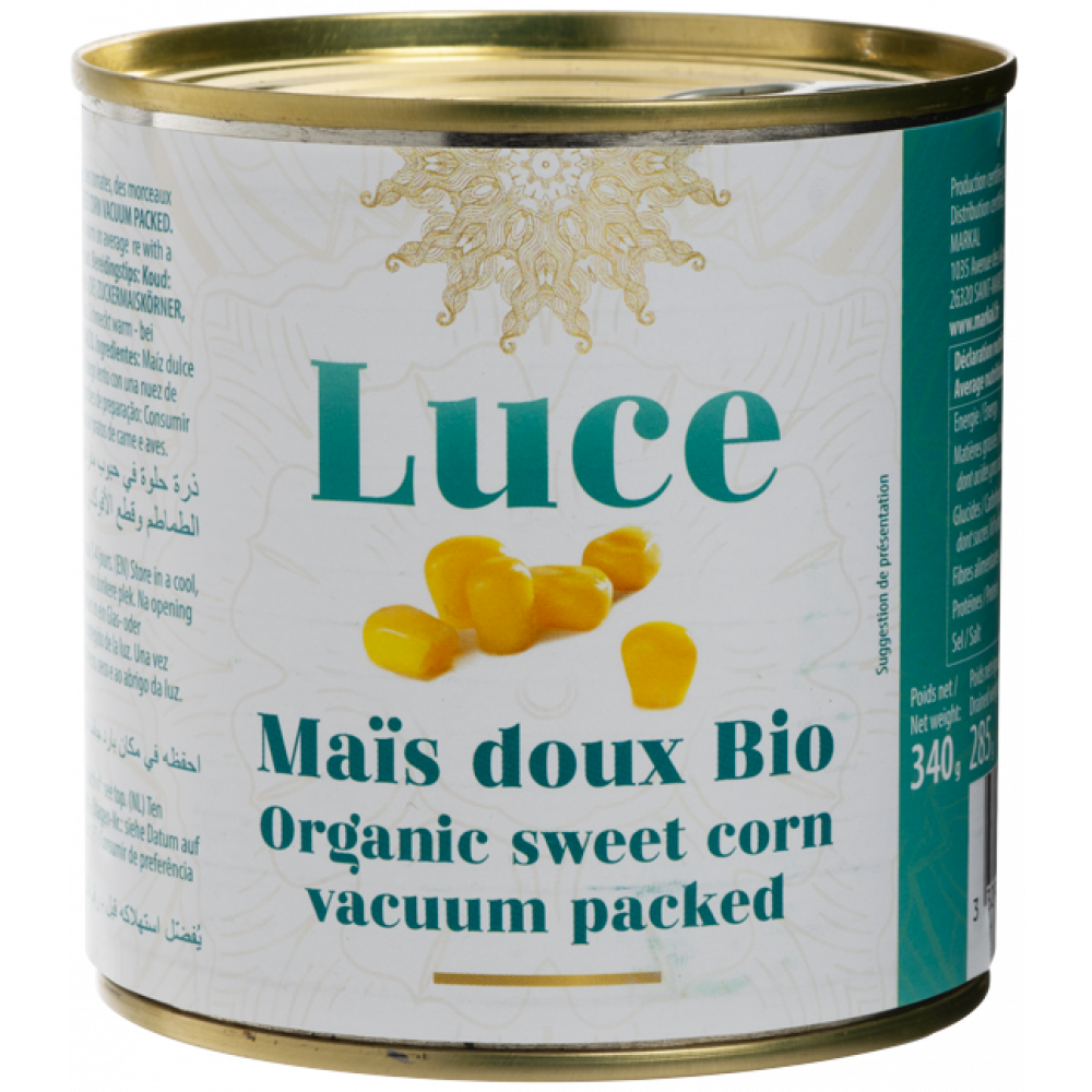 Conserve maïs doux en grains bio 340g - Course en ligne Cashbio