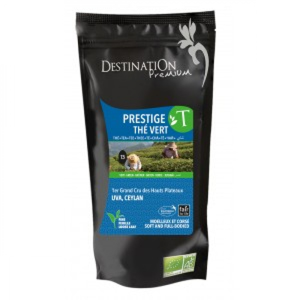 Thé vert Prestige bio équitable 100g - Course en ligne Cashbio